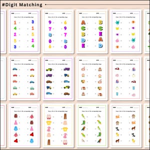 Printable Matching Worksheets, Match the Picture, Kindergarten ...