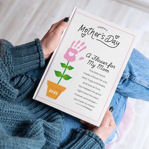 Mother's Day Handprint Craft for Kids | Gift for Mom | Flower Poem ...