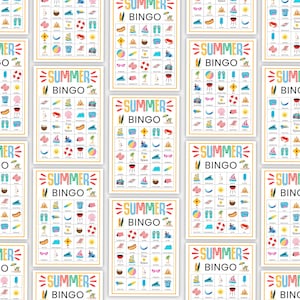 Summer Bingo Cards Printable, Beach Bingo Game for Kids, Vacation ...