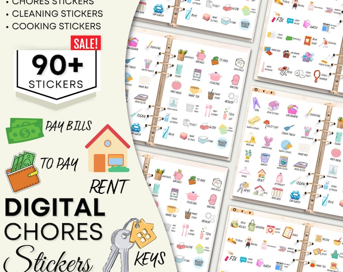 House Chore Goodnotes Stickers | Personal Chore Digital Stickers| Home ...