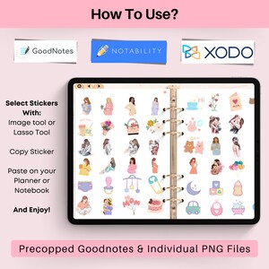 Mom Life Sticker Book for Goodnotes, PNG Files of Digital Stickers ...