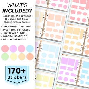 Transparent Digital Planner Stickers, Student Digital Sticky Notes for ...