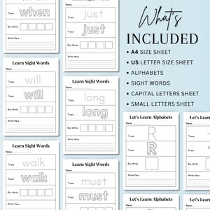160 Printable Sight Words, Kindergarten Sight Word Worksheets ...
