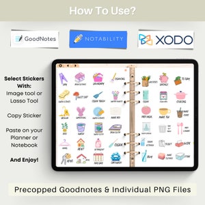 House Chore Goodnotes Stickers | Personal Chore Digital Stickers| Home ...