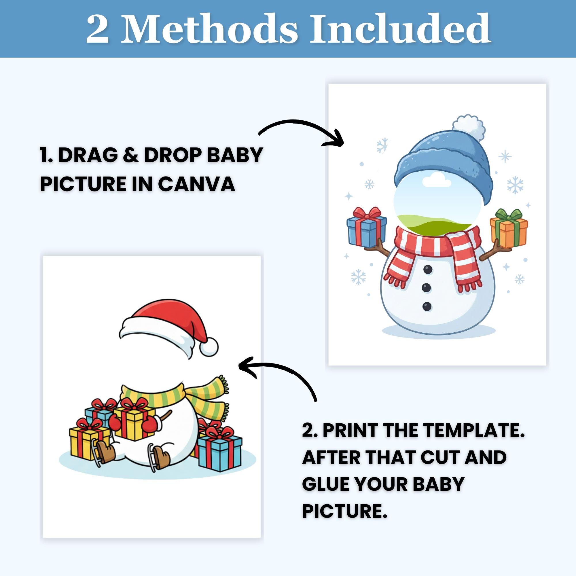 Snowmen Add Your Own Face Bundle, Snowmen Blank Face Template, Snowmen ...