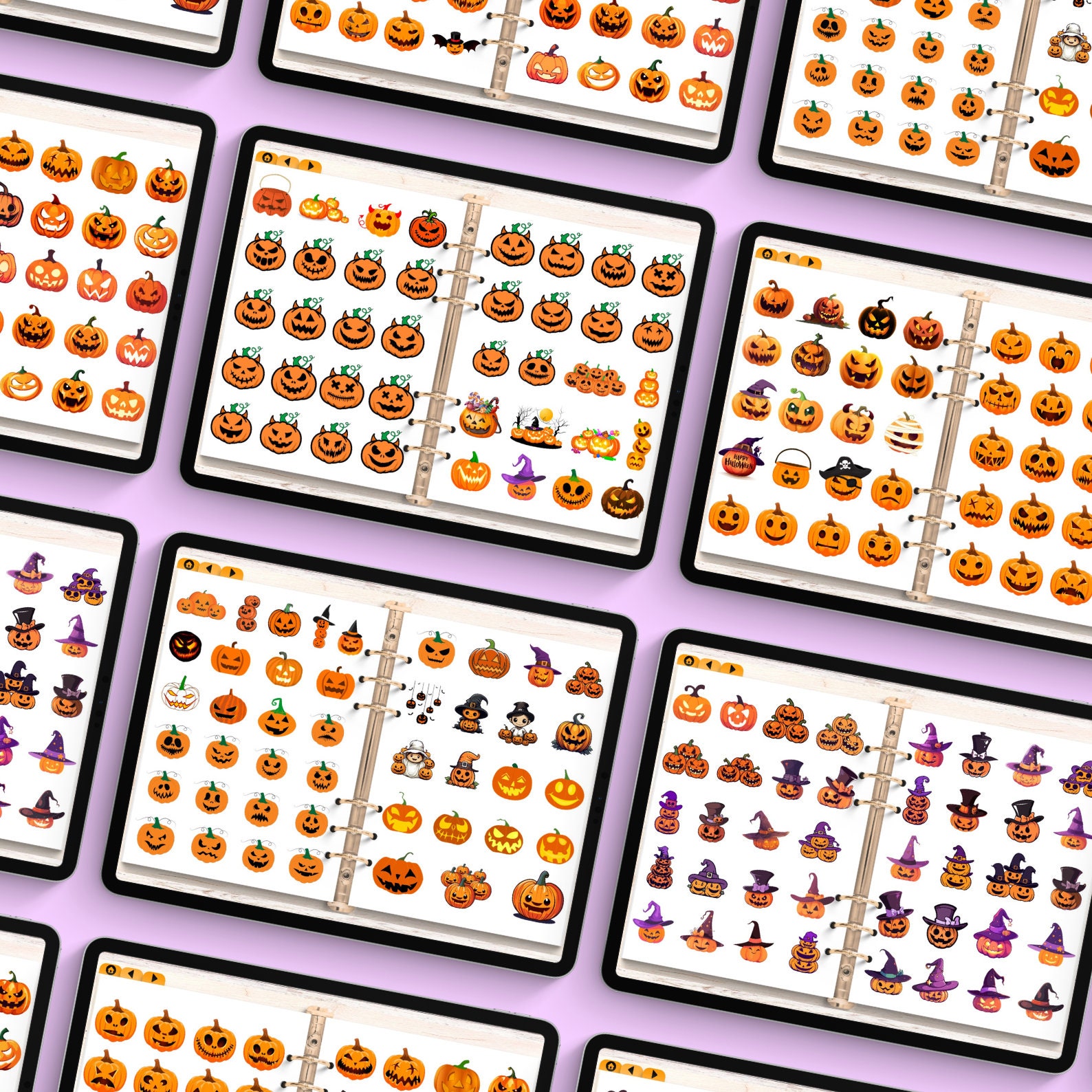 Halloween Digital Stickers Cute Spooky Stickers Halloween - Etsy