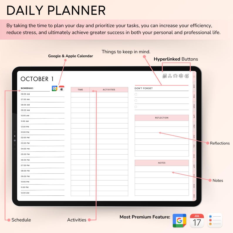 All-in-one Digital Planner 2024, 2025, 2026, Digital Planner, Digital ...