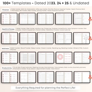 All-in-one Digital Planner 2024, 2025, 2026, Undated Digital Planner ...