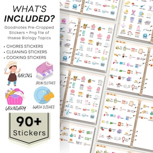 House Chore Goodnotes Stickers | Personal Chore Digital Stickers| Home ...