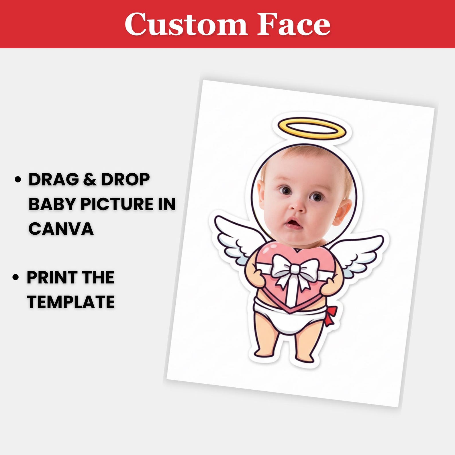 Cupid Valentine Days | Add Your Own Face Photo Template | Cute ...