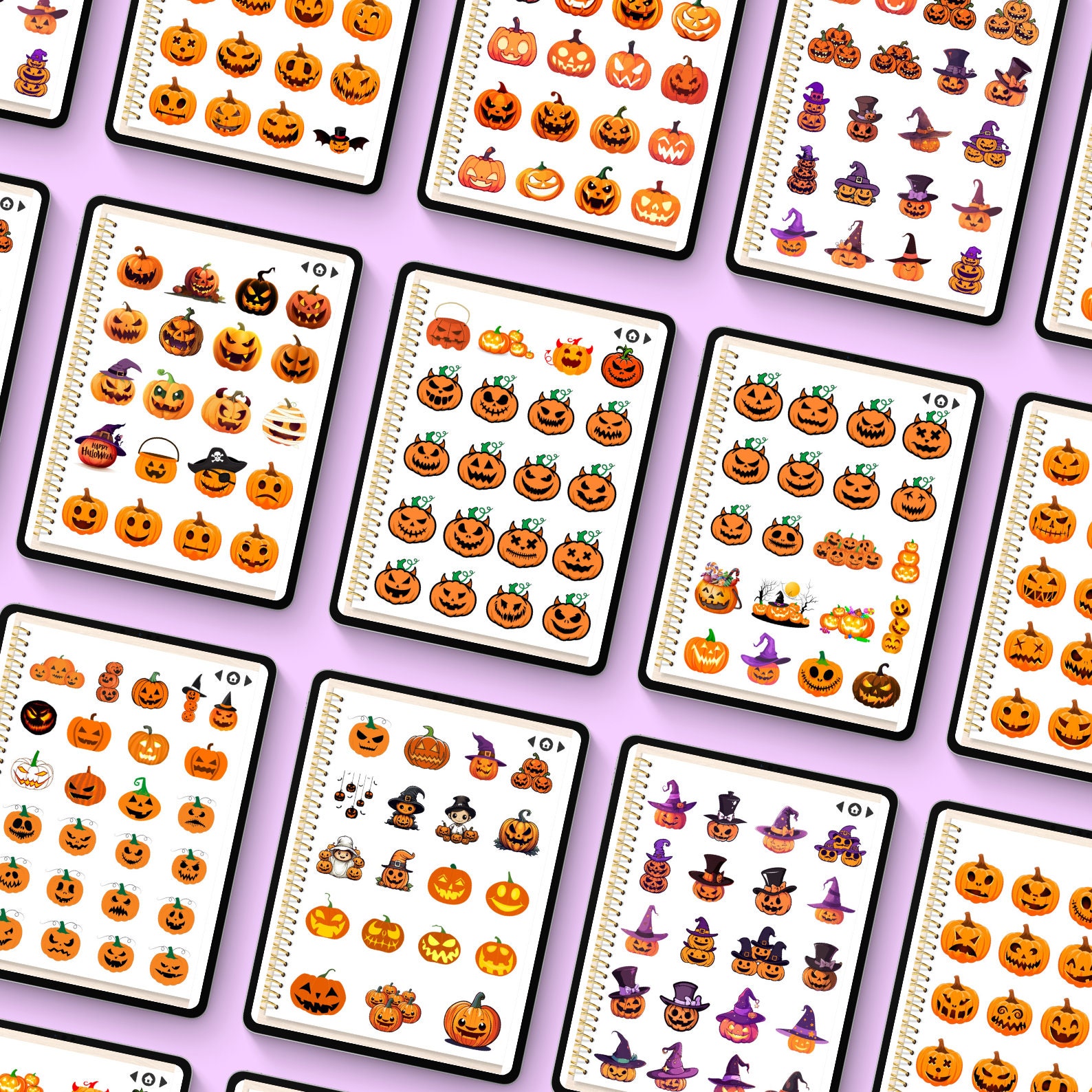 Halloween Digital Stickers Cute Spooky Stickers Halloween - Etsy
