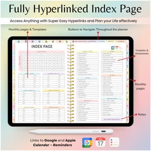 All-in-one Digital Planner 2025 2026 2027, Hyperlink Digital Planner ...