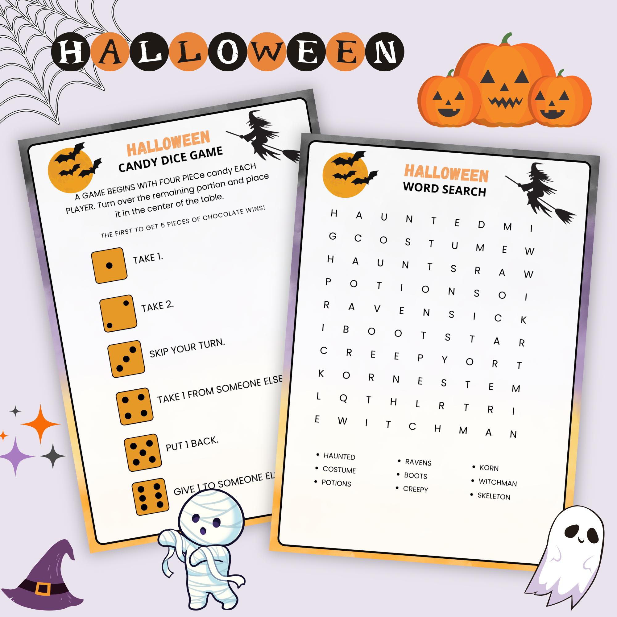 110+ Halloween Printable Games Bundle | Halloween Party Games ...