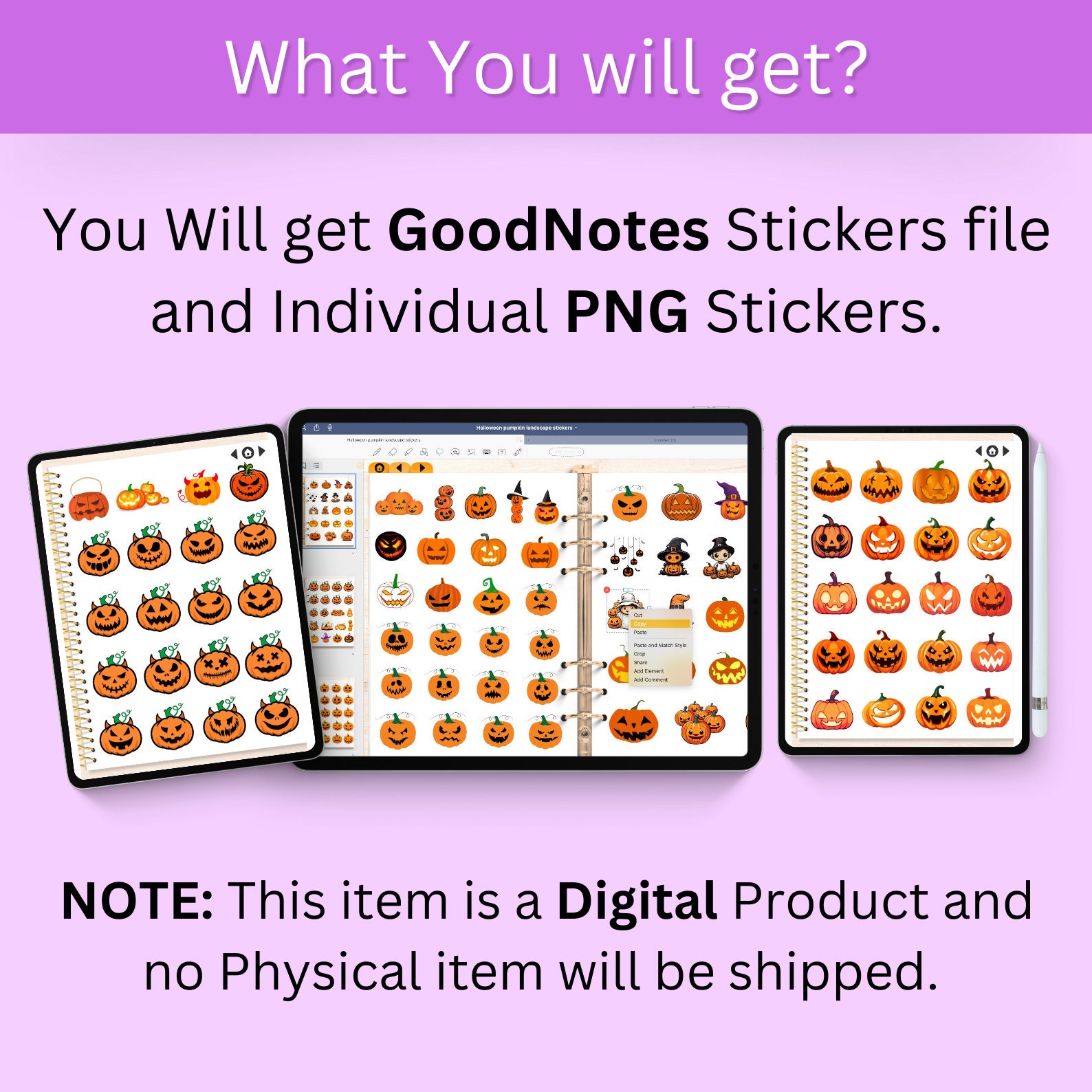 Halloween Digital Stickers Cute Spooky Stickers Halloween - Etsy