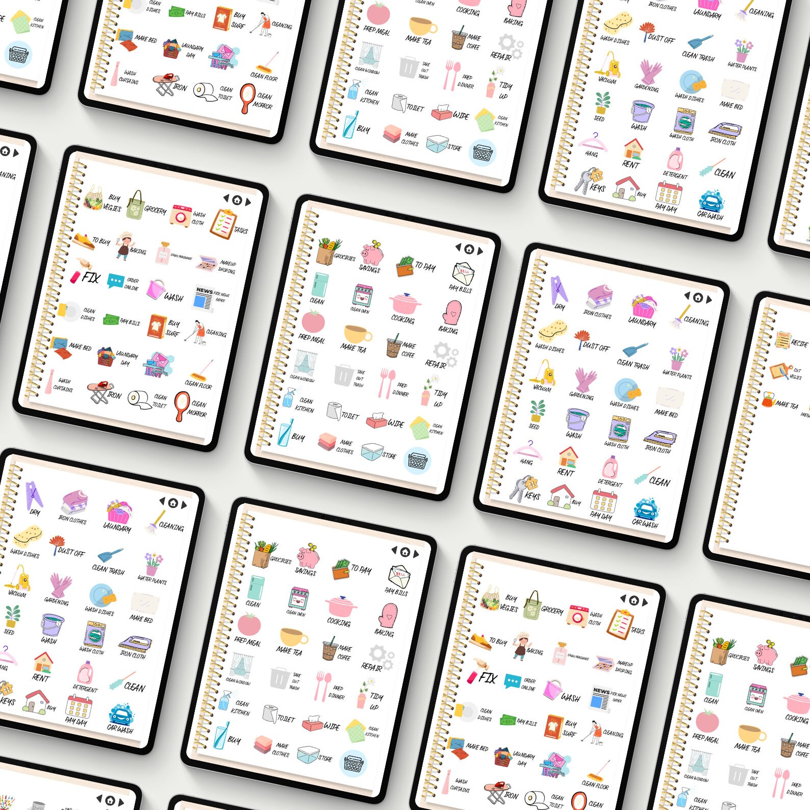 House Chore Goodnotes Stickers Personal Chore Digital Stickers Home ...