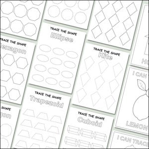 Preschool Shape Tracing, Basic Shape Tracing, Shape Tracing Worksheets ...