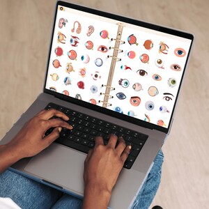 1300 + Biology Digital Stickers, Pre-cropped Human Body Stickers ...