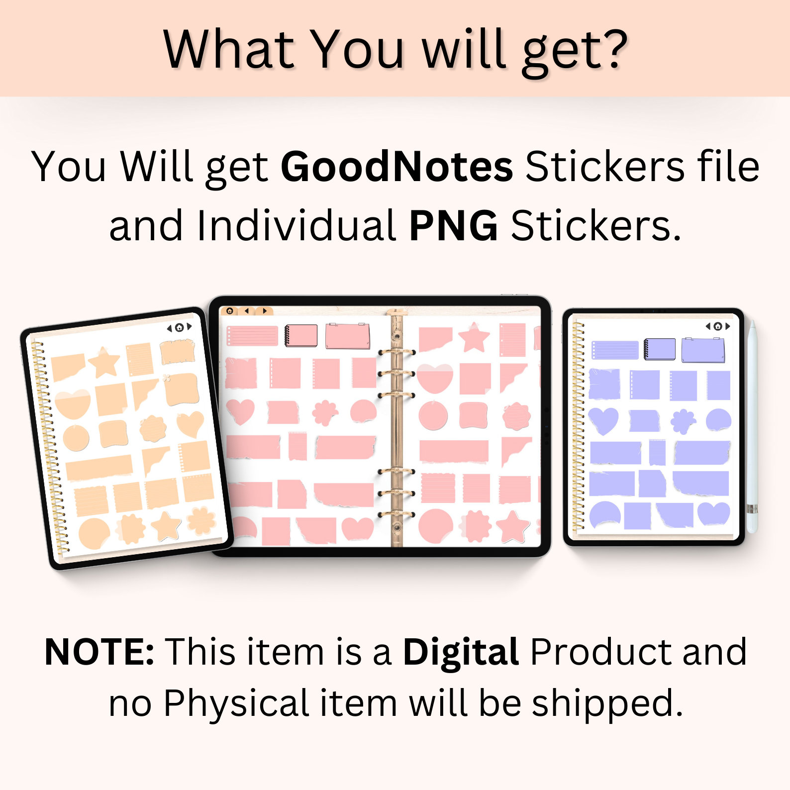 Rainbow Digital Planner Stickers, Student Digital Sticky Notes for iPad ...