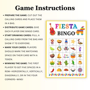 Fiesta Bingo, 30 Printable Fiesta Bingo Cards, Fiesta Activity for Kids ...