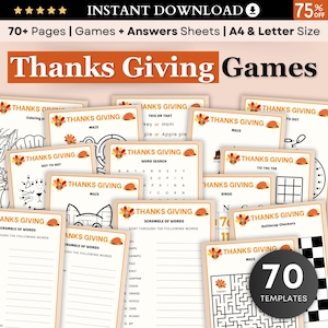 Printable Thanksgiving Game, Family Thanksgiving Game, Dinner Table ...
