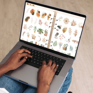 Boho Botanical Digital Stickers for Goodnotes, Daily Digital Sticker ...