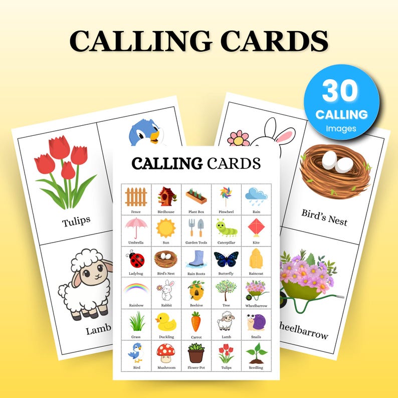 Spring Bingo, 50 Printable Spring Bingo Cards, Spring Party Game ...