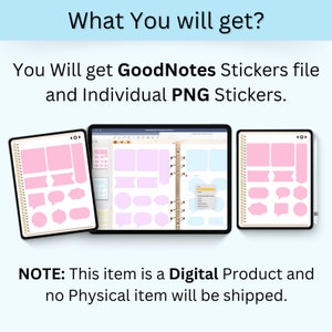 Transparent Digital Planner Stickers, Student Digital Sticky Notes for ...