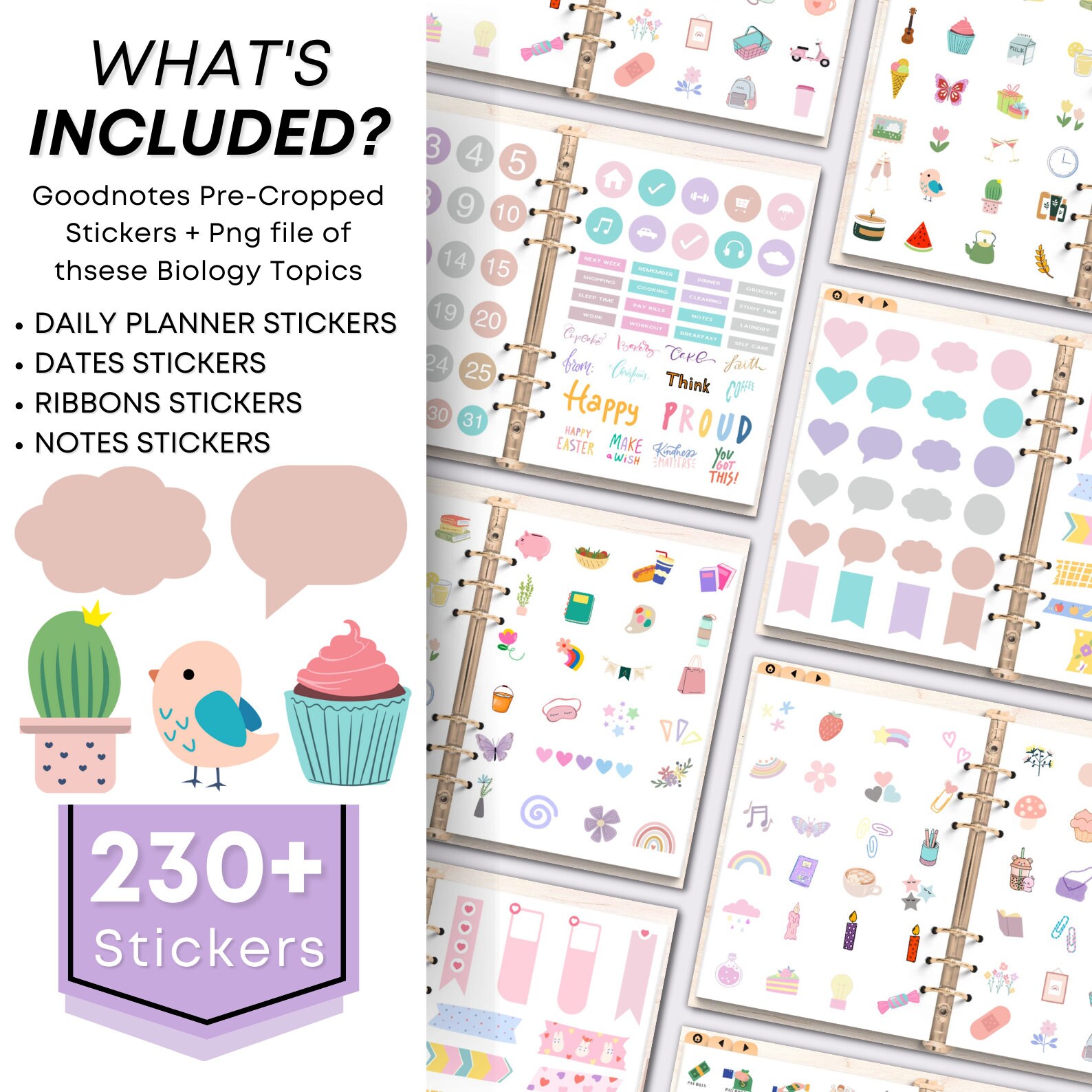 Digital Stickers , Digital Planner Stickers , STICKER BOOK for ...