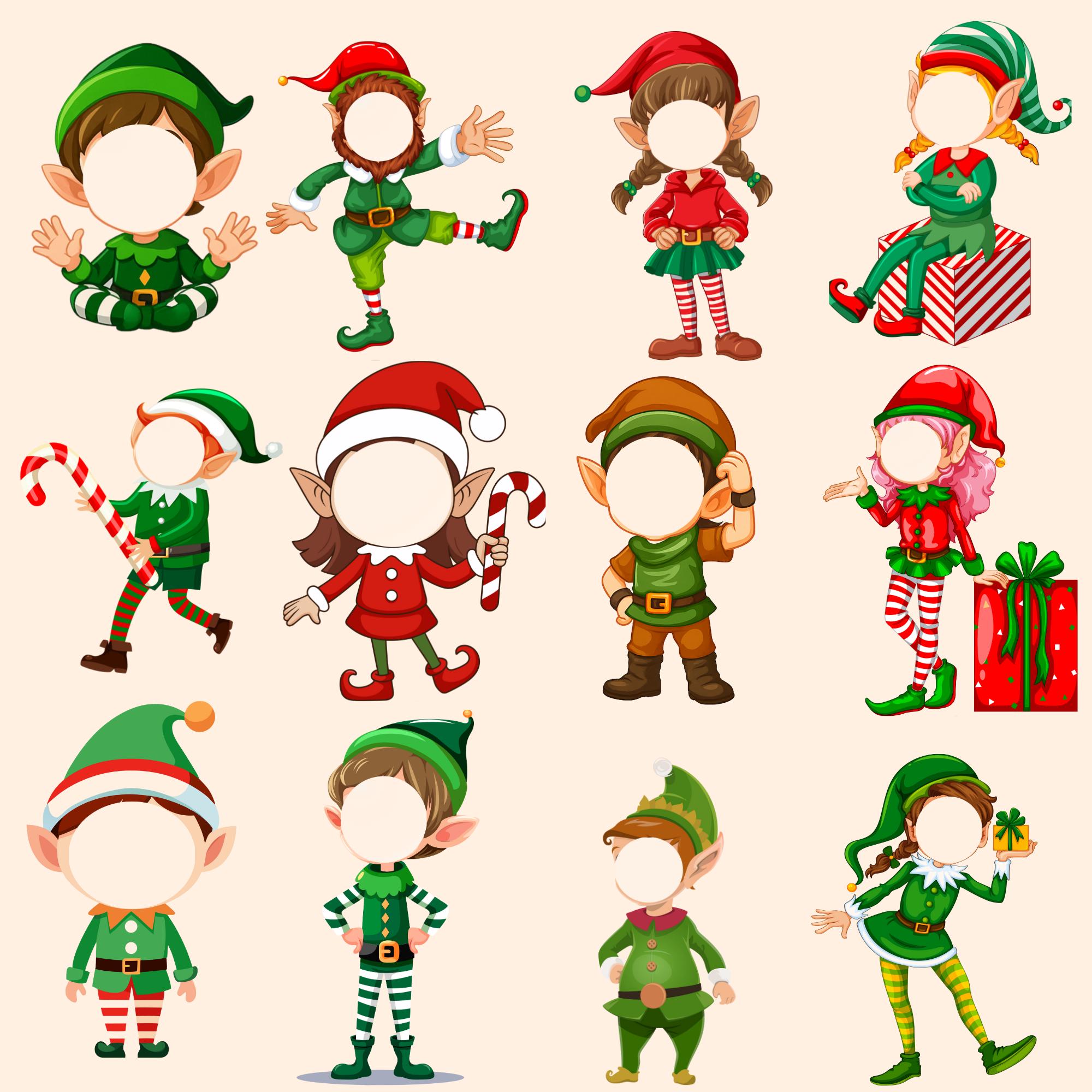 Elf Photo Templates, Add Your Face, 120+ Designs, Christmas PNG PSD PDF ...