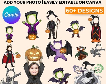 Halloween Add Your Own Photo Picture BUNDLE - Halloween Costume Photo ...