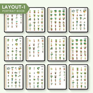 Green Botanical Digital Stickers for Goodnotes, Daily Digital Sticker ...