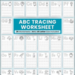Uppercase Lowercase Alphabet Tracing Worksheets | Printable Preschool ...