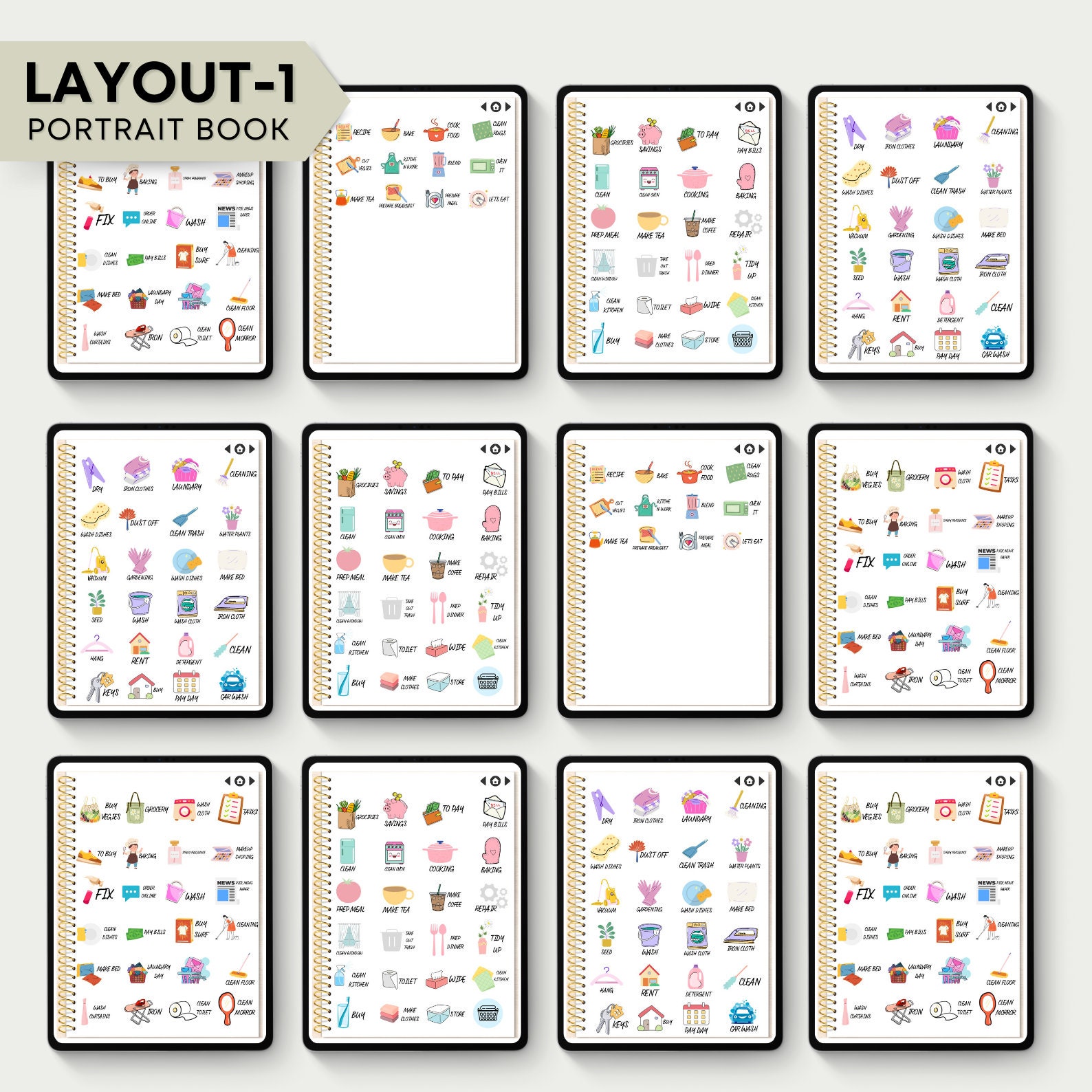 House Chore Goodnotes Stickers Personal Chore Digital Stickers Home ...