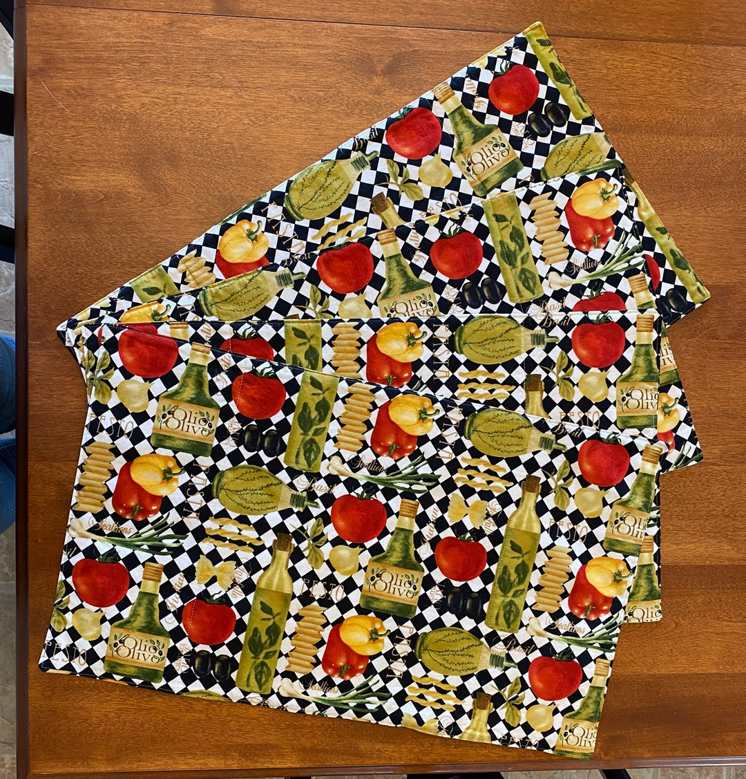 Vintage Italian Kitchen Placemats Set of 4 - Etsy