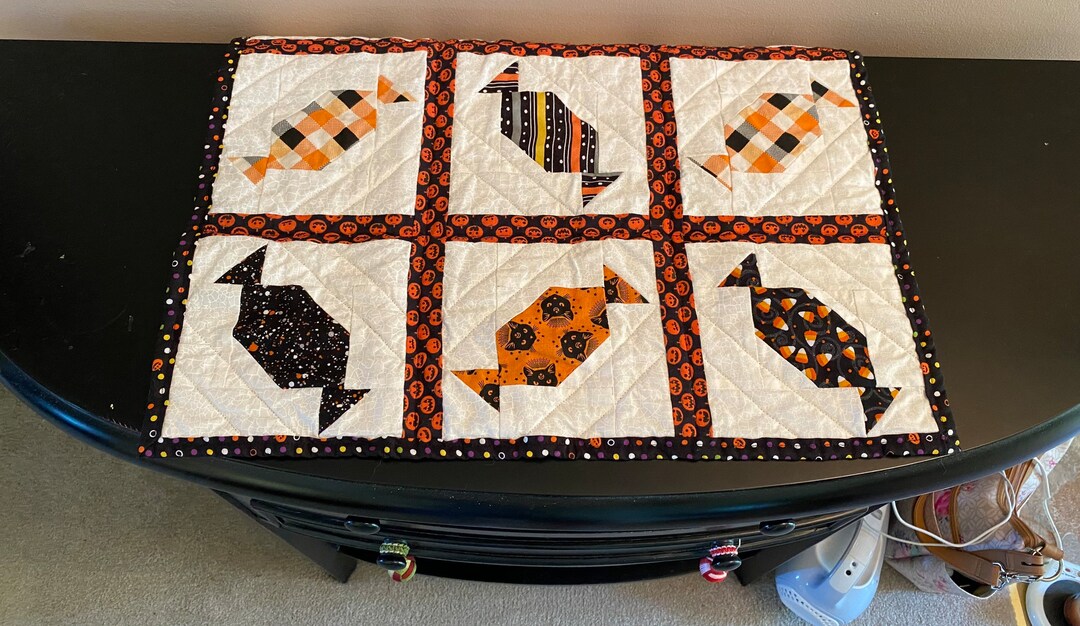 Halloween Orange and Black Candy Table Topper Square (price Reduced) - Etsy