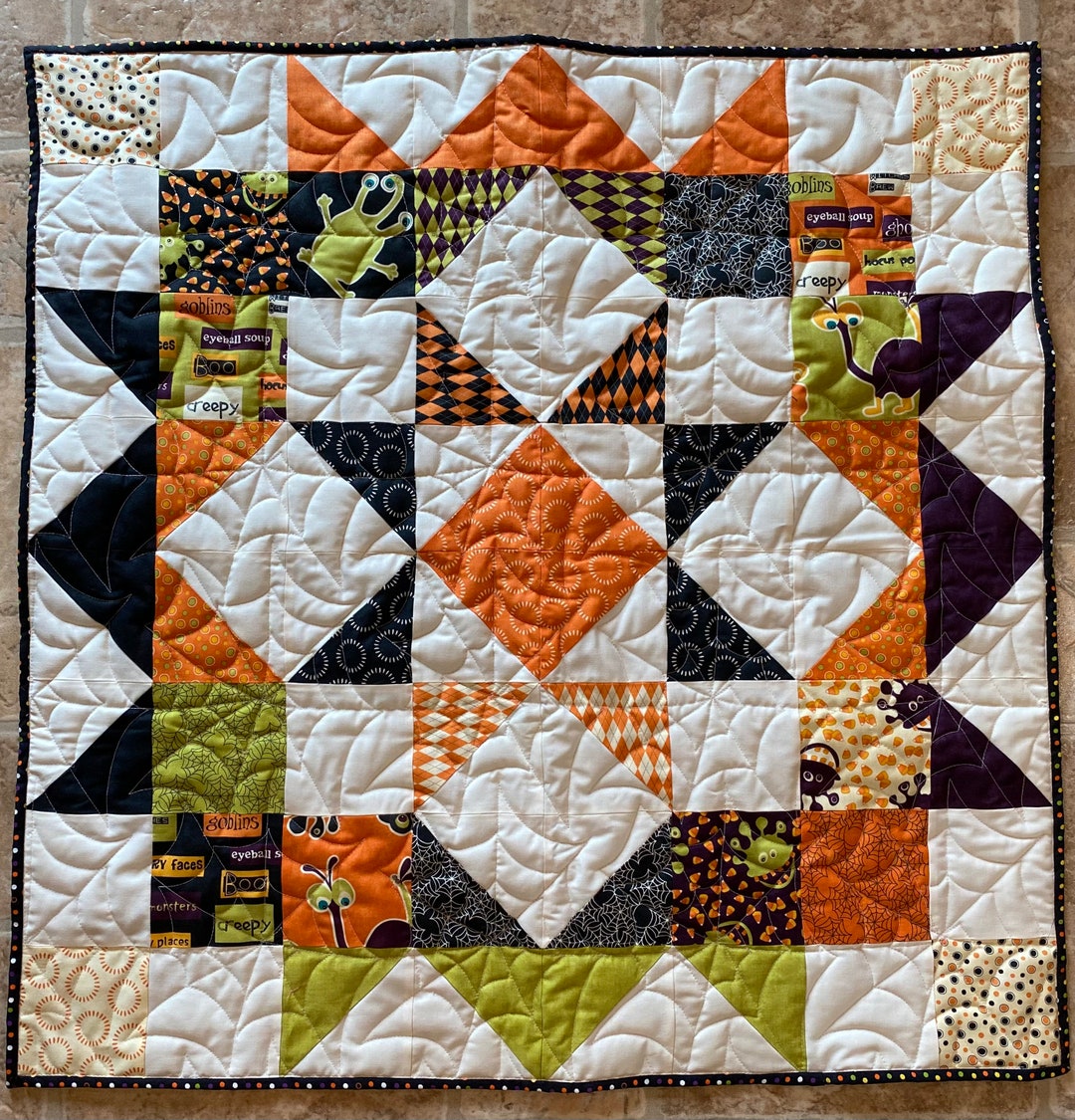 Halloween Monsters Table Topper or Wall Hanging (price Reduced) - Etsy