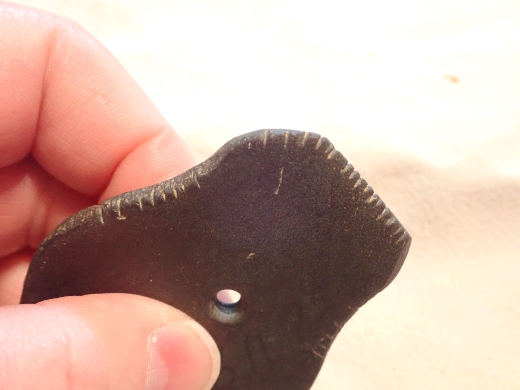 Authentic Native American 3 Hole Slate Gorget With 35 Tallies Found in ...