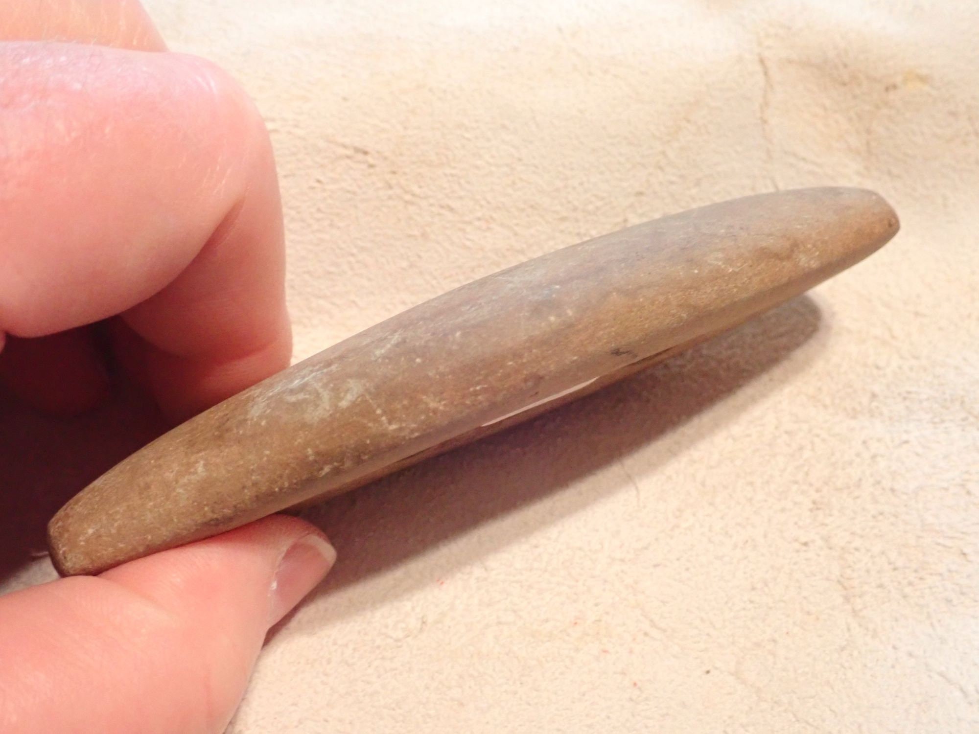 Authentic Native American Sandstone Elliptical Type Gorget, Found in ...