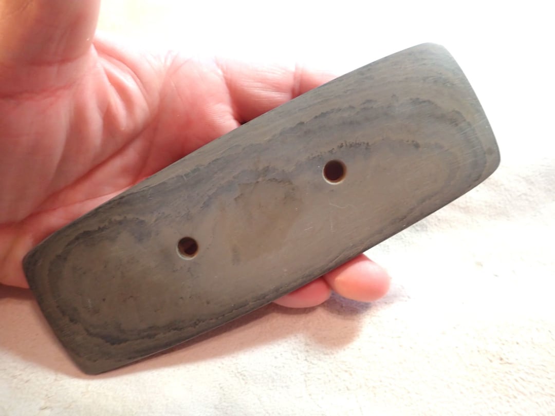Authentic Native American Two Hole Banded Slate Gorget From the Kellogg ...