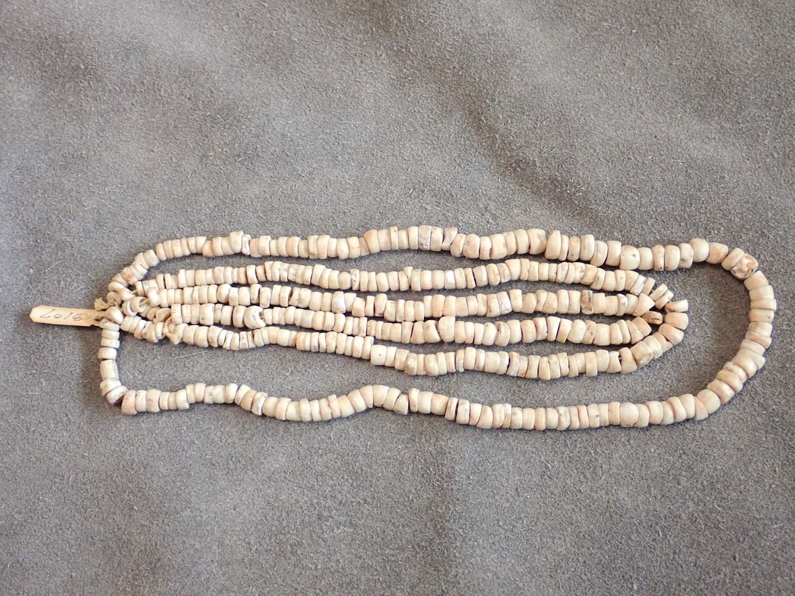 Authentic Native American Shell Bead Collection of Approximately 357 ...