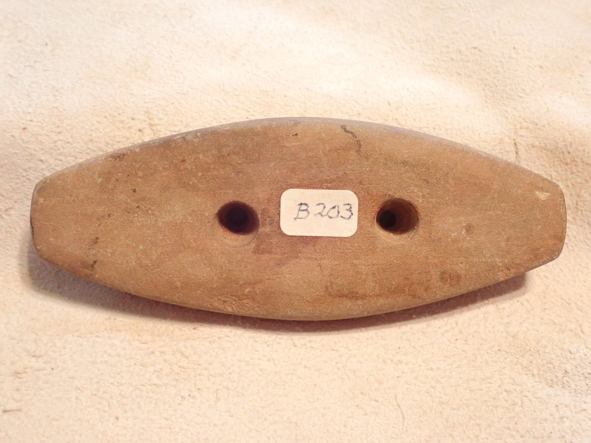 Authentic Native American Sandstone Elliptical Type Gorget, Found in ...
