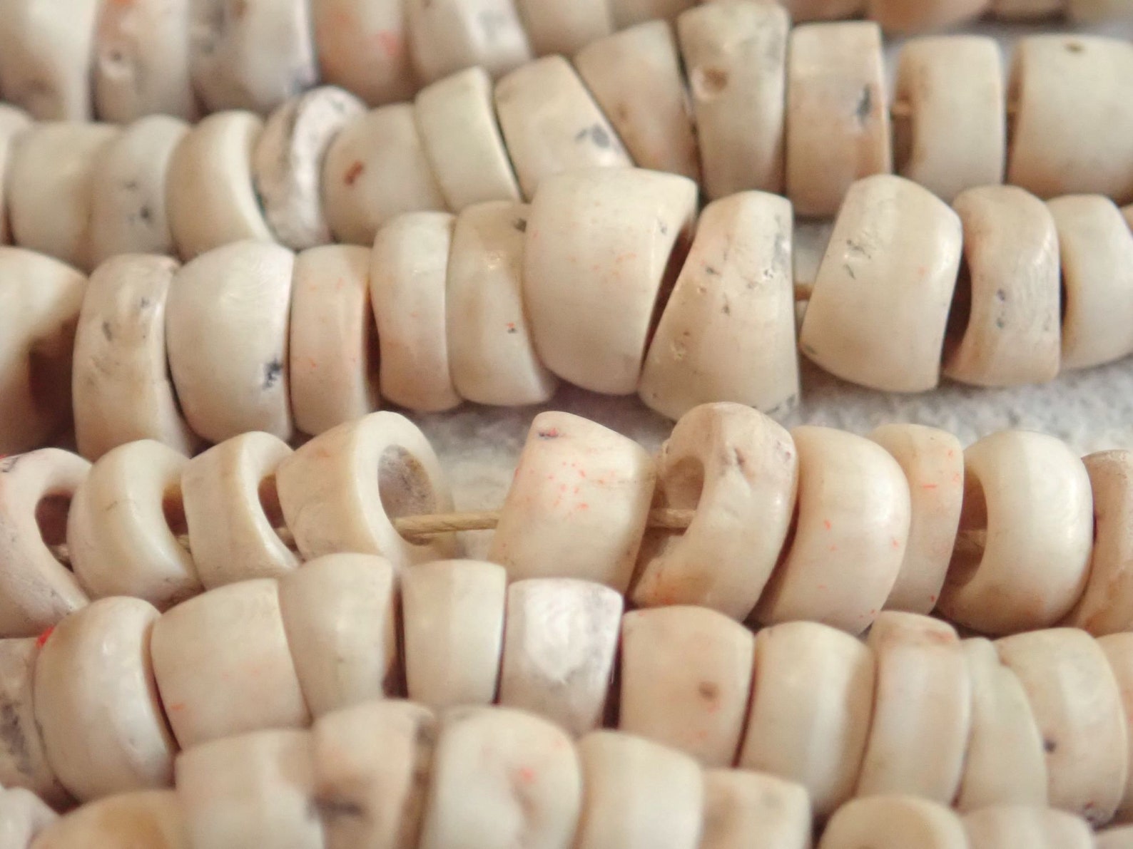 Authentic Native American Shell Bead Collection of Approximately 357 ...