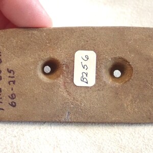 Authentic Native American Two Hole Adena Semi-keeled Sandstone Gorget ...