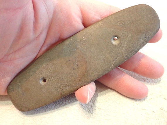 Authentic Native American Two Hole Slate Gorget Originally - Etsy