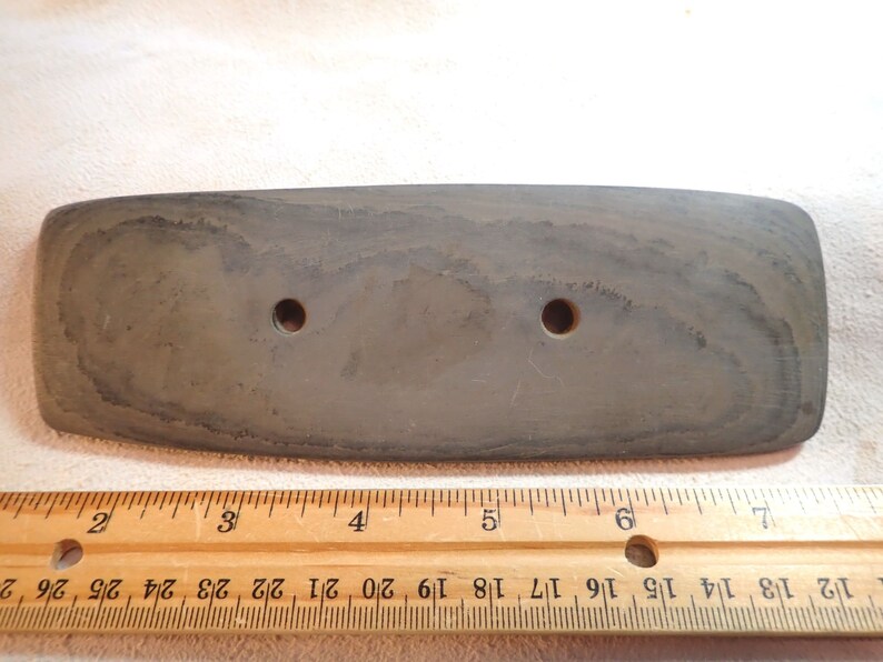 Authentic Native American Two Hole Banded Slate Gorget From the Kellogg ...