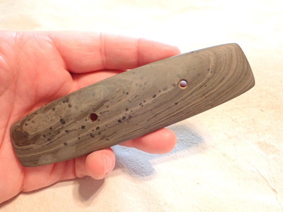 Authentic Native American Two Hole Banded Slate Gorget Found - Etsy