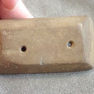 Authentic Native American Two Hole Adena Semi-keeled Sandstone Gorget ...