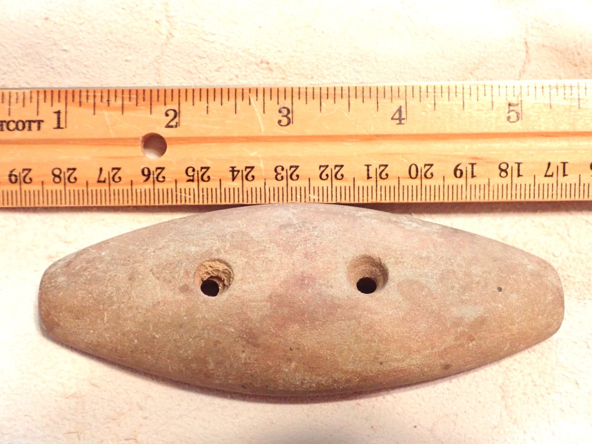 Authentic Native American Sandstone Elliptical Type Gorget, Found in ...