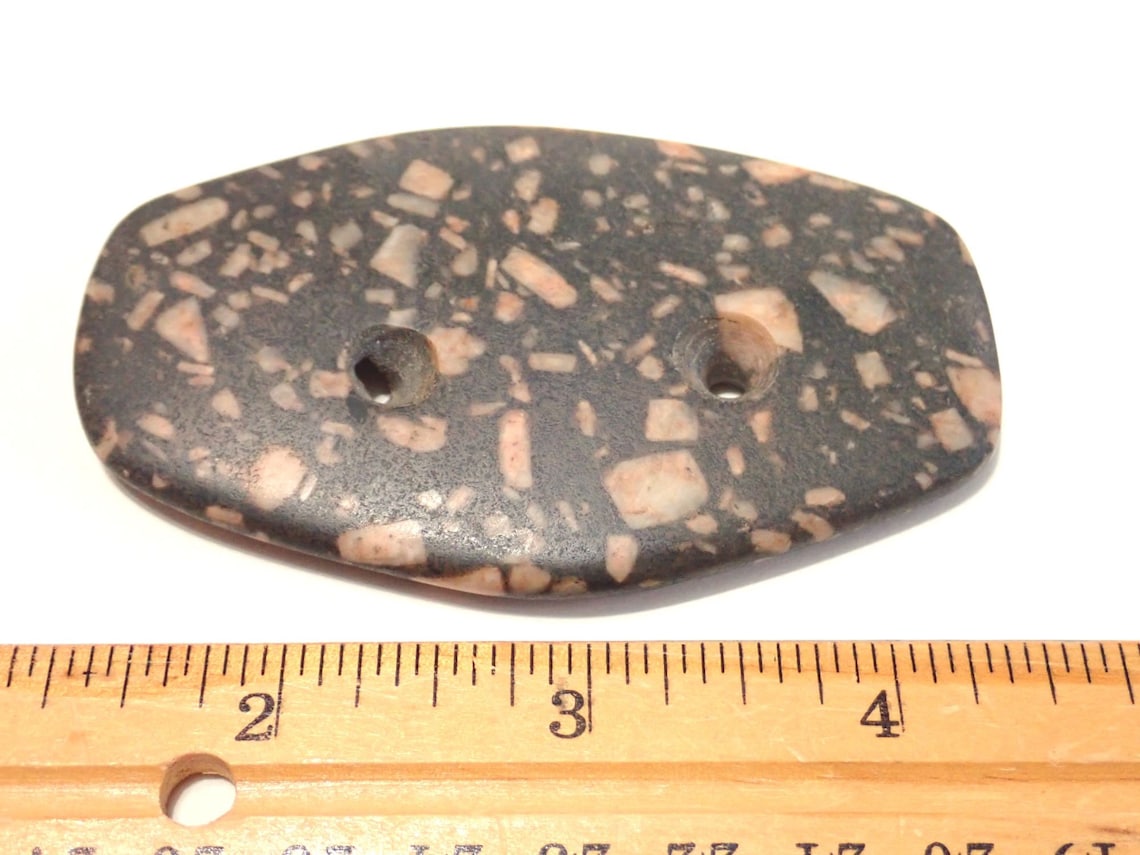 Authentic Native American Two Hole Stone Gorget Found in - Etsy UK