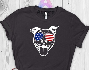 Pitbull 4th of July Shirt - Etsy